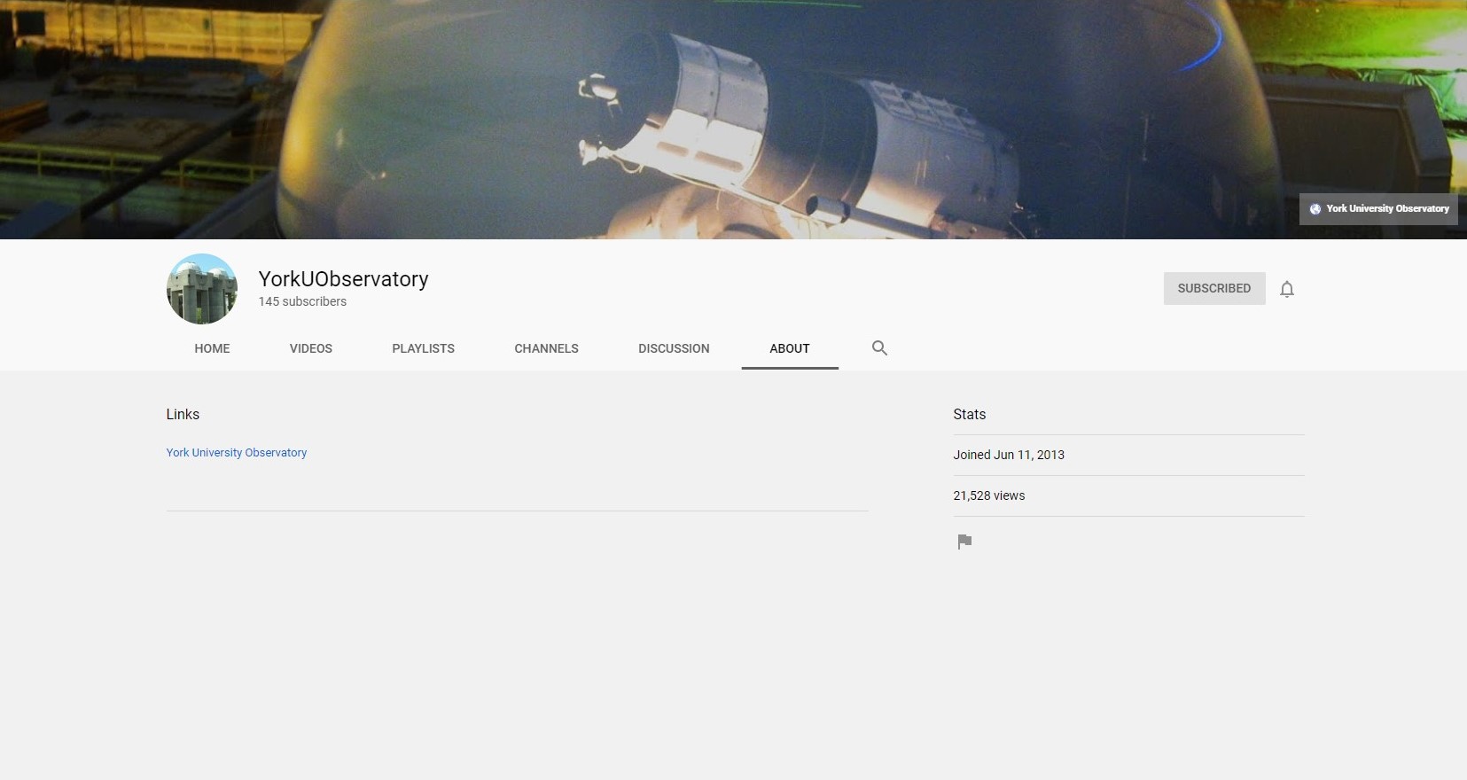 Allan I. Carswell Observatory @ York University | Information about the ...